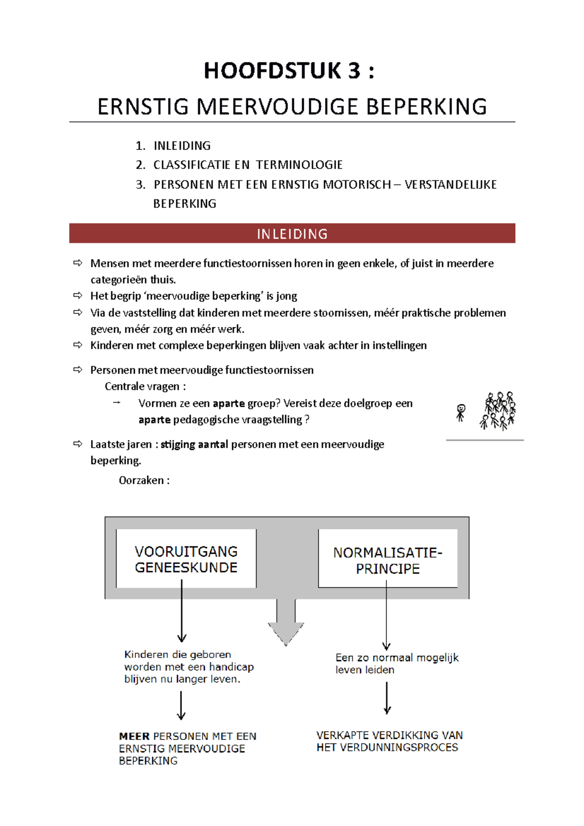 Samenvatting - Orthopedagogiek samenvatting ernstige meervoudige beperking - HOOFDSTUK 3 ...
