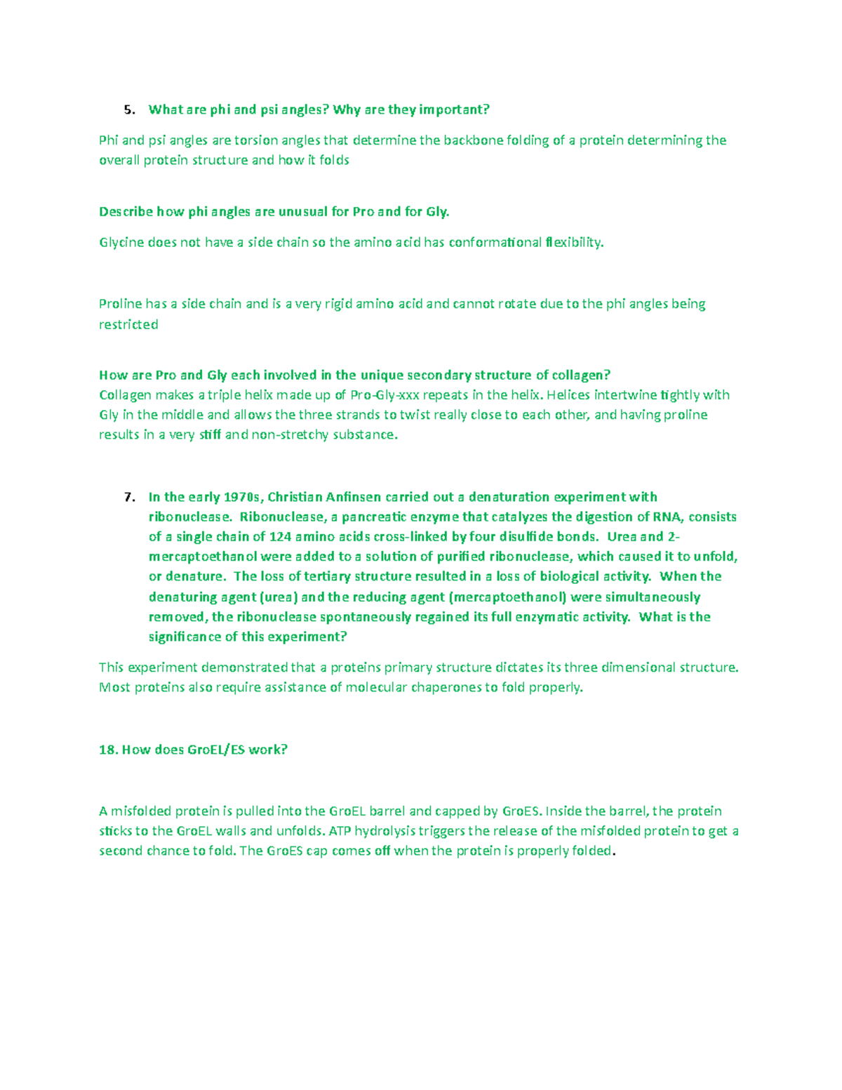 Bio finalll - Bio final study set - What are phi and psi angles? Why ...