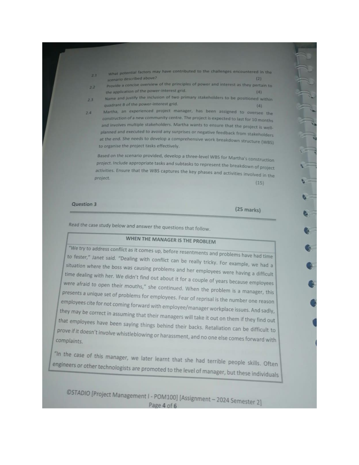 POM100 Assignment 02 - What potential factors may have contributed to ...