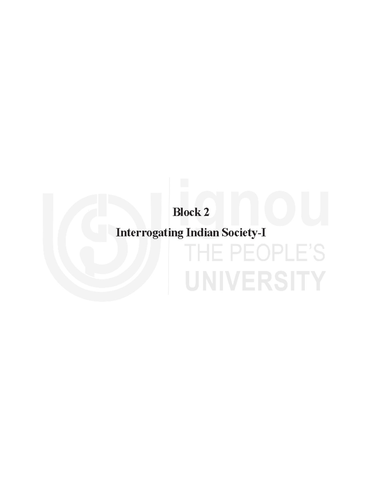 Block 2 - IGNOU Materials Sociology - Subaltern Critique Block 2 ...