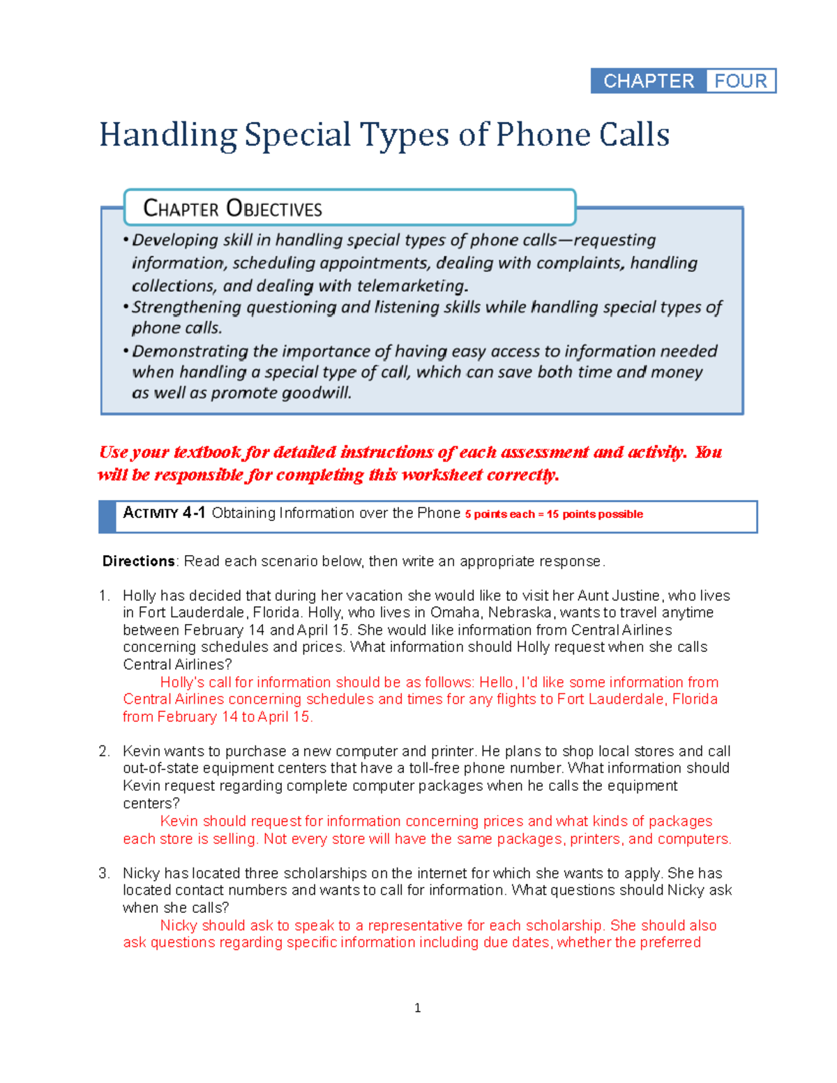 Chapter 4 Worksheet Assessment Activity - Mikaela Christianson ...