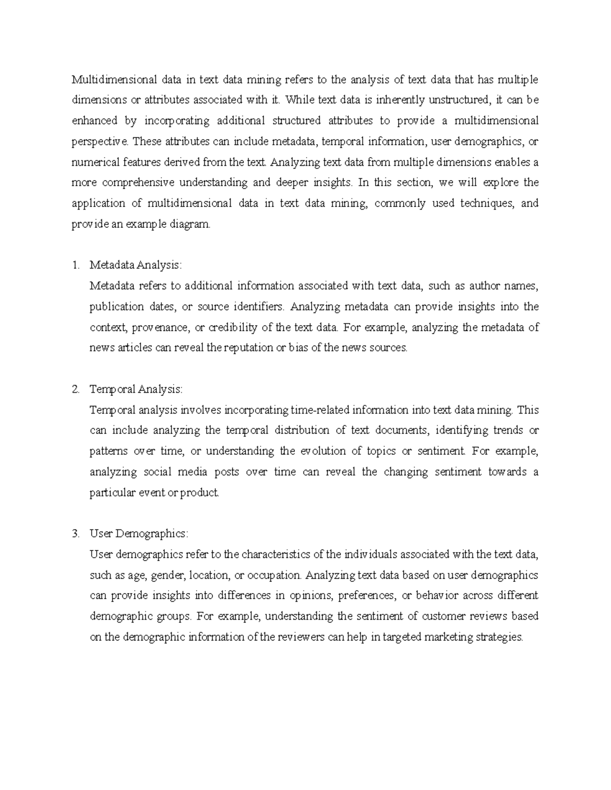 Computer Multidimensional Data In Text Data Mining Note Class