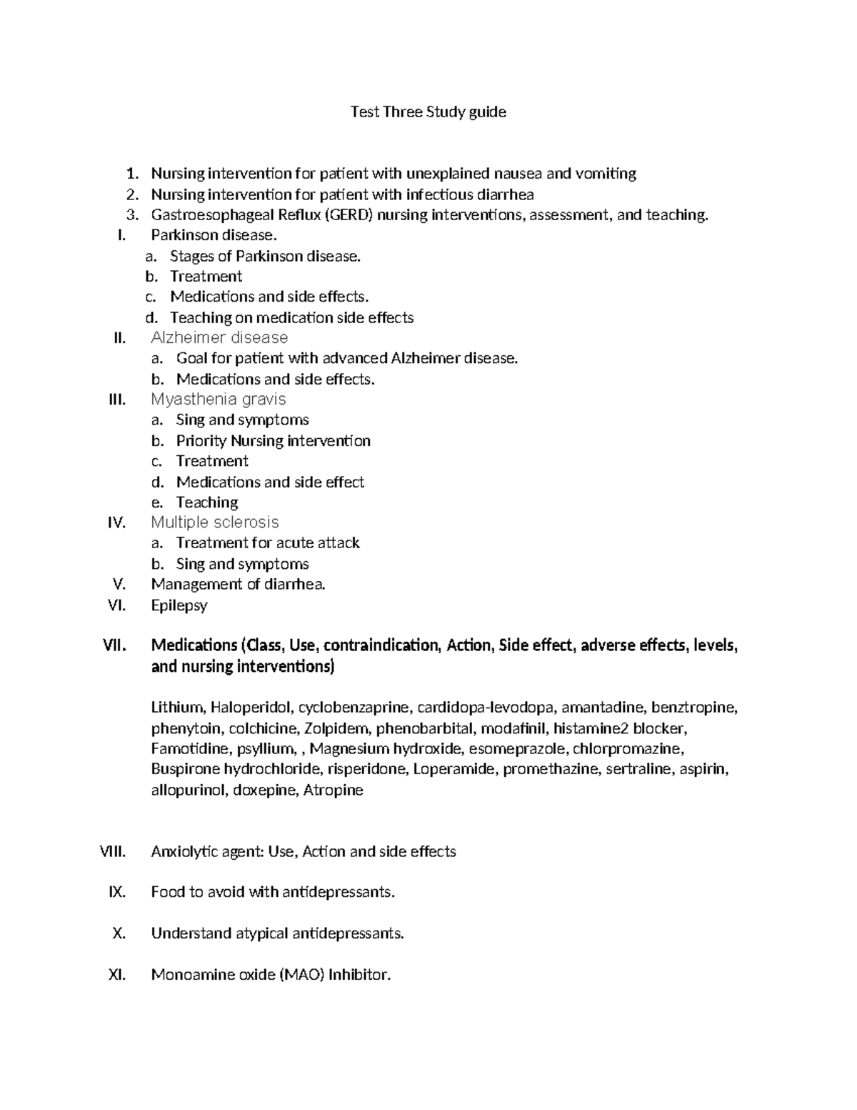 Test Three Study guide - Test Three Study guide Nursing intervention ...