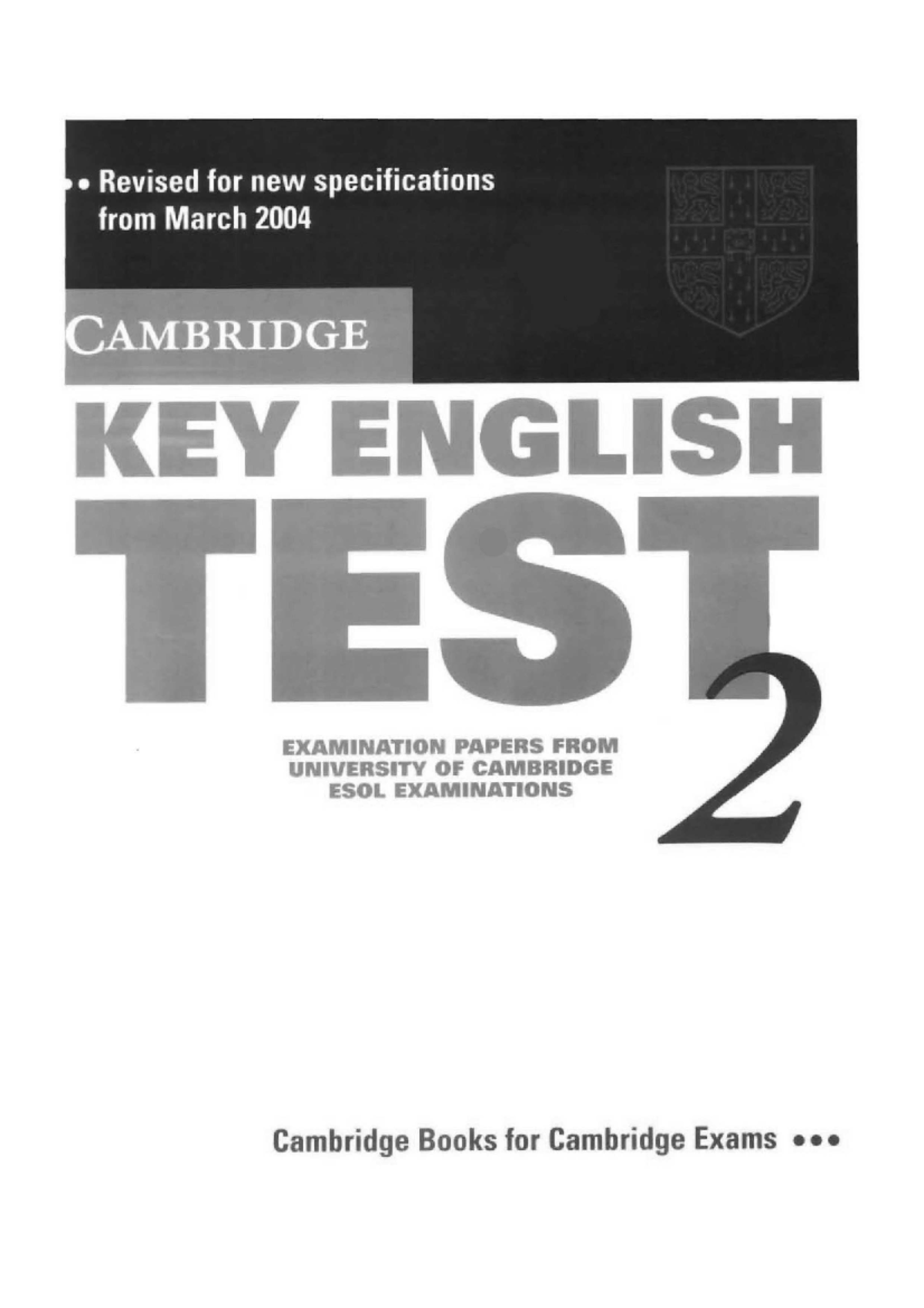 Cambridge KET 2 Book - Ket tiếng anh - Studocu