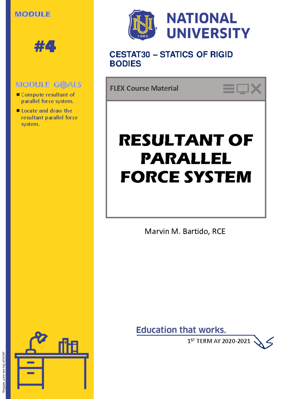 4 Resultant of Parallel Force System - FLEX Course Material RESULTANT ...