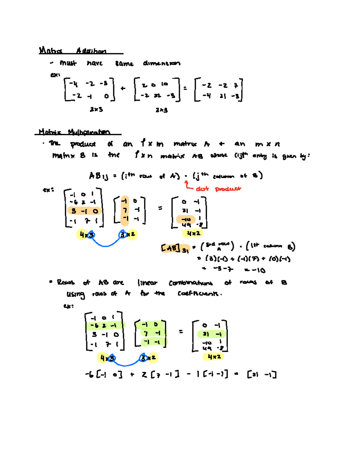 Matrix Algebra - Mela - Matrix Addition must have same dimension ex g z ...