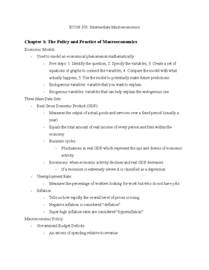 Problem Set Number 2 - ECON 305: INTERMEDIATE MACROECONOMICS MARK MOORE SPRING 2019 PROBLEM SET ...