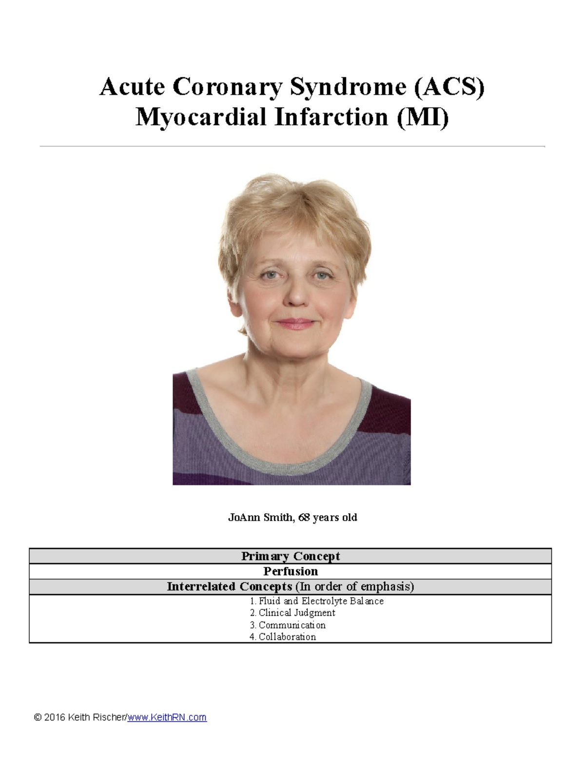 Student-ACS-MI Rapid Reasoning - Acute Coronary Syndrome (ACS ...