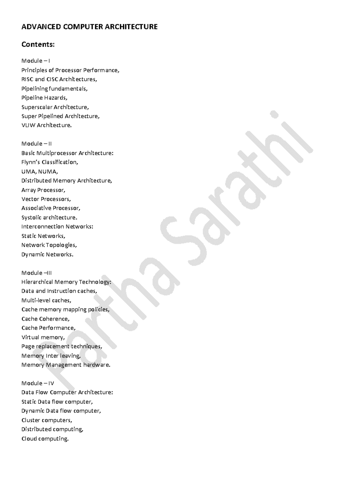 Advanced Computer Architecture 1 1 Advanced Computer Architecture