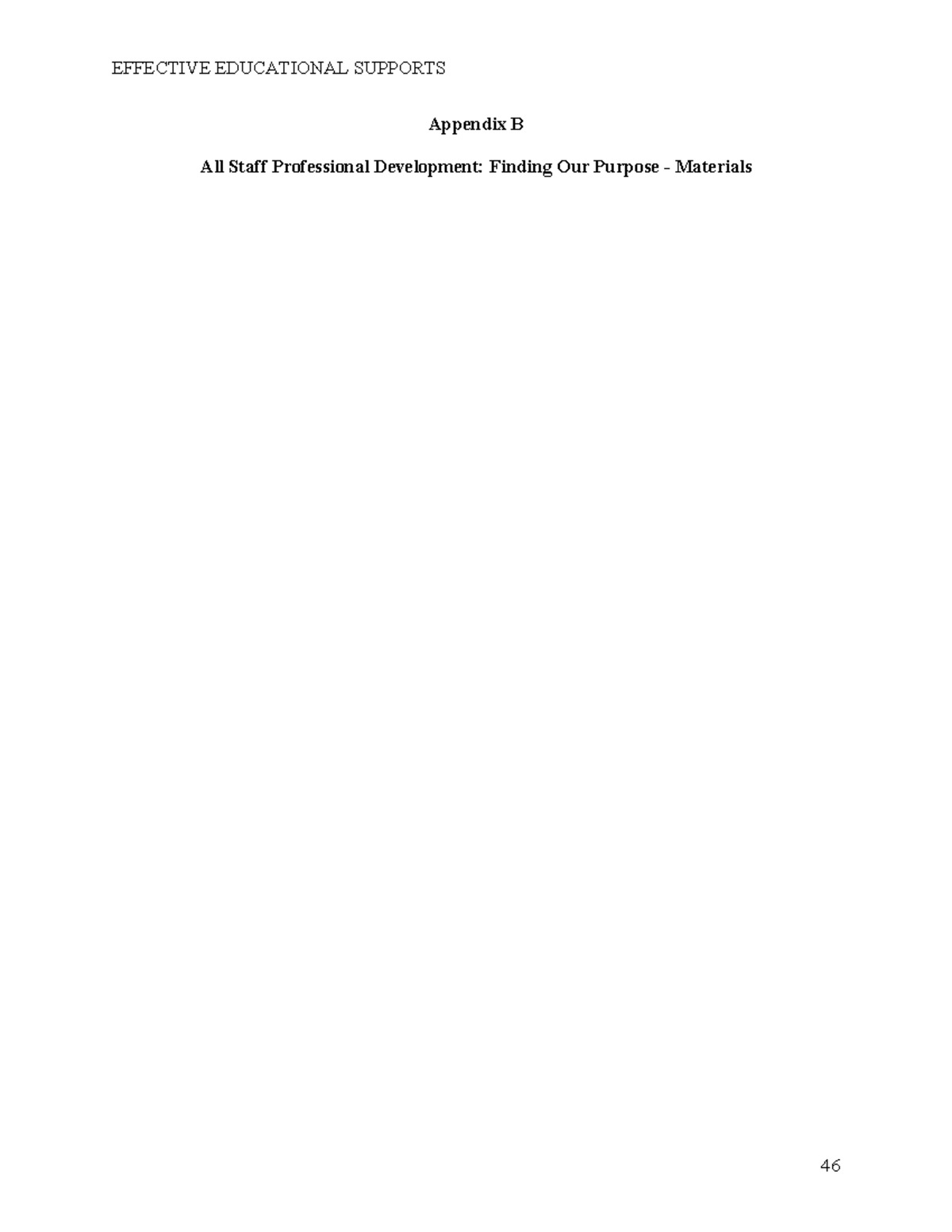 Using Professional Development to Increase Educational Supports within ...