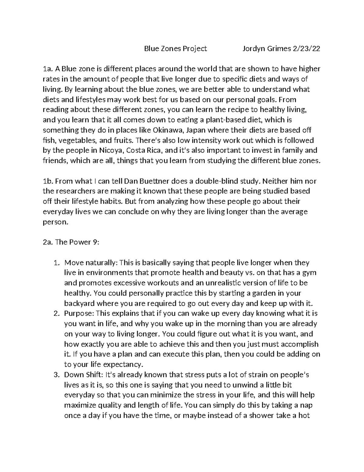 Blue Zones Project - A Blue zone is different places around the world ...