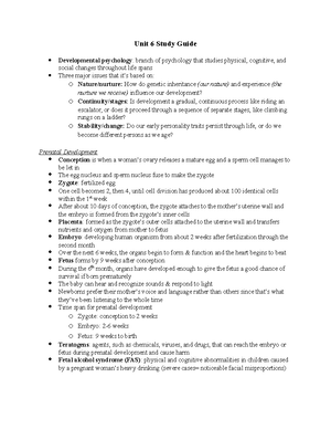 AP Psychology Unit 2 - AP Psych notes - Unit 2 Study Guide General ...