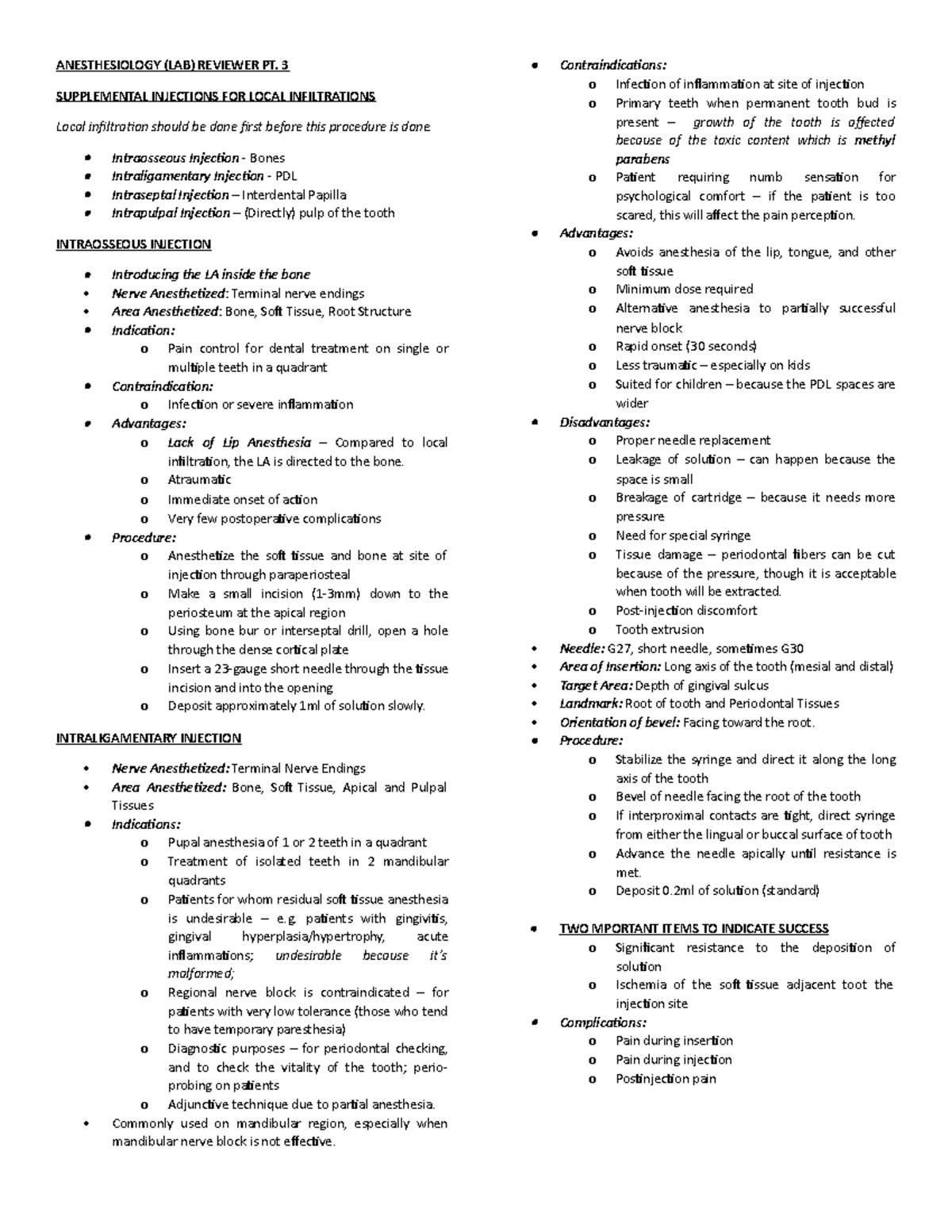 3. Supplemental Injections for Local Infiltration and all you need to ...