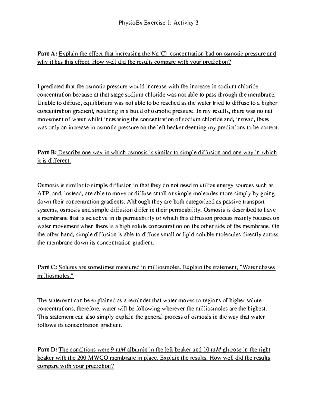 Physio Ex Exercise 1- Activity 3- Review Sheet for Simulating Osmotic ...