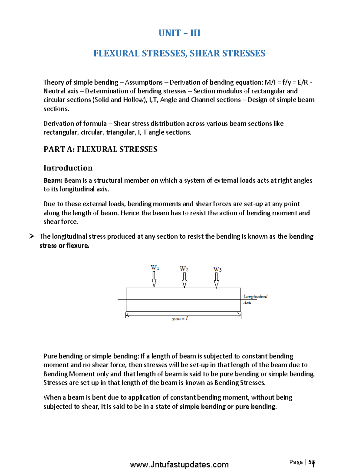 Civil-SM-1 - UNIT-3 - STRENGTH OF MATERIALS - Page | 55 UNIT – III ...