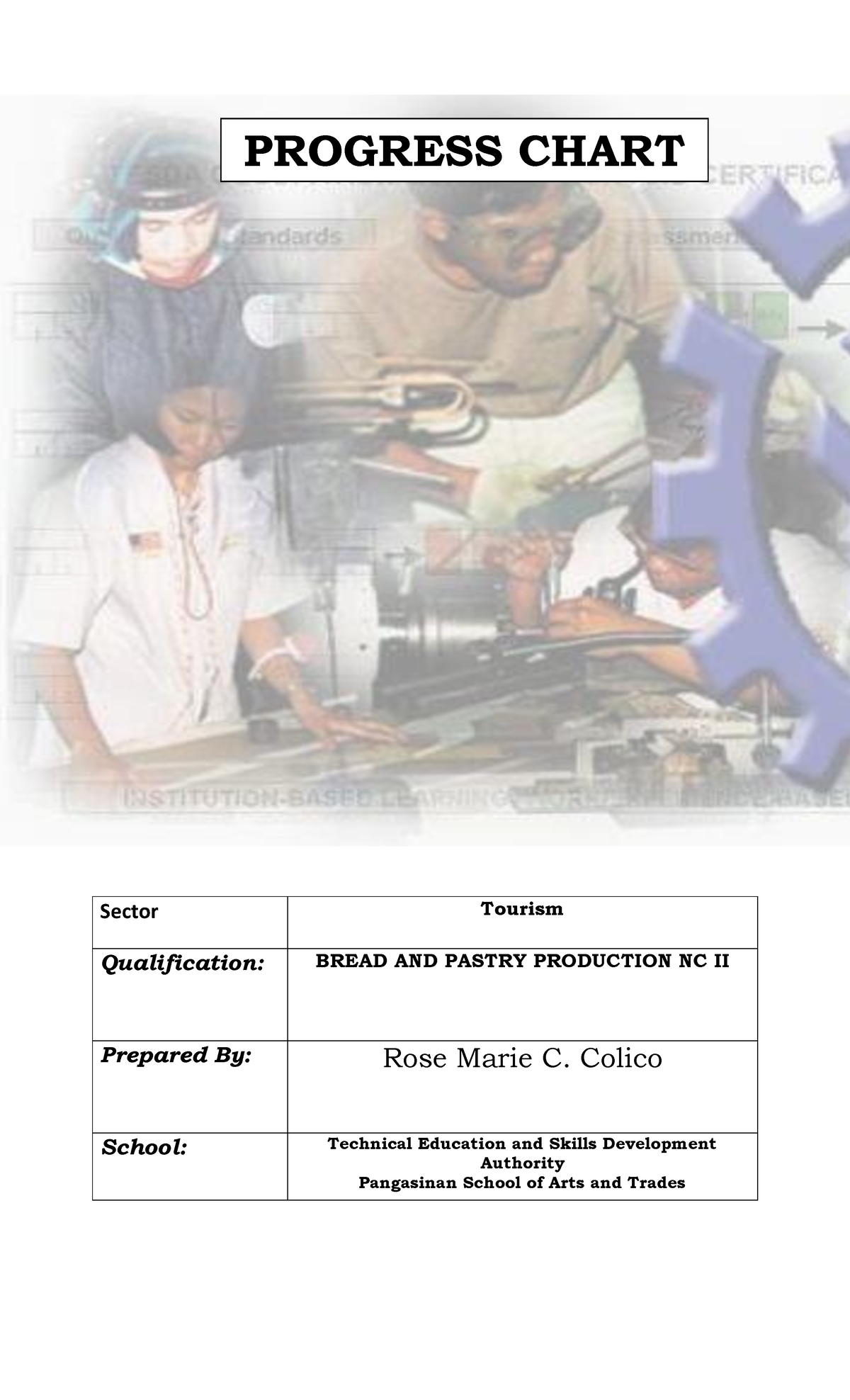 2. Progress Chart in Trainers Methodology Level 1-SAMPLE IN MONITORING ...