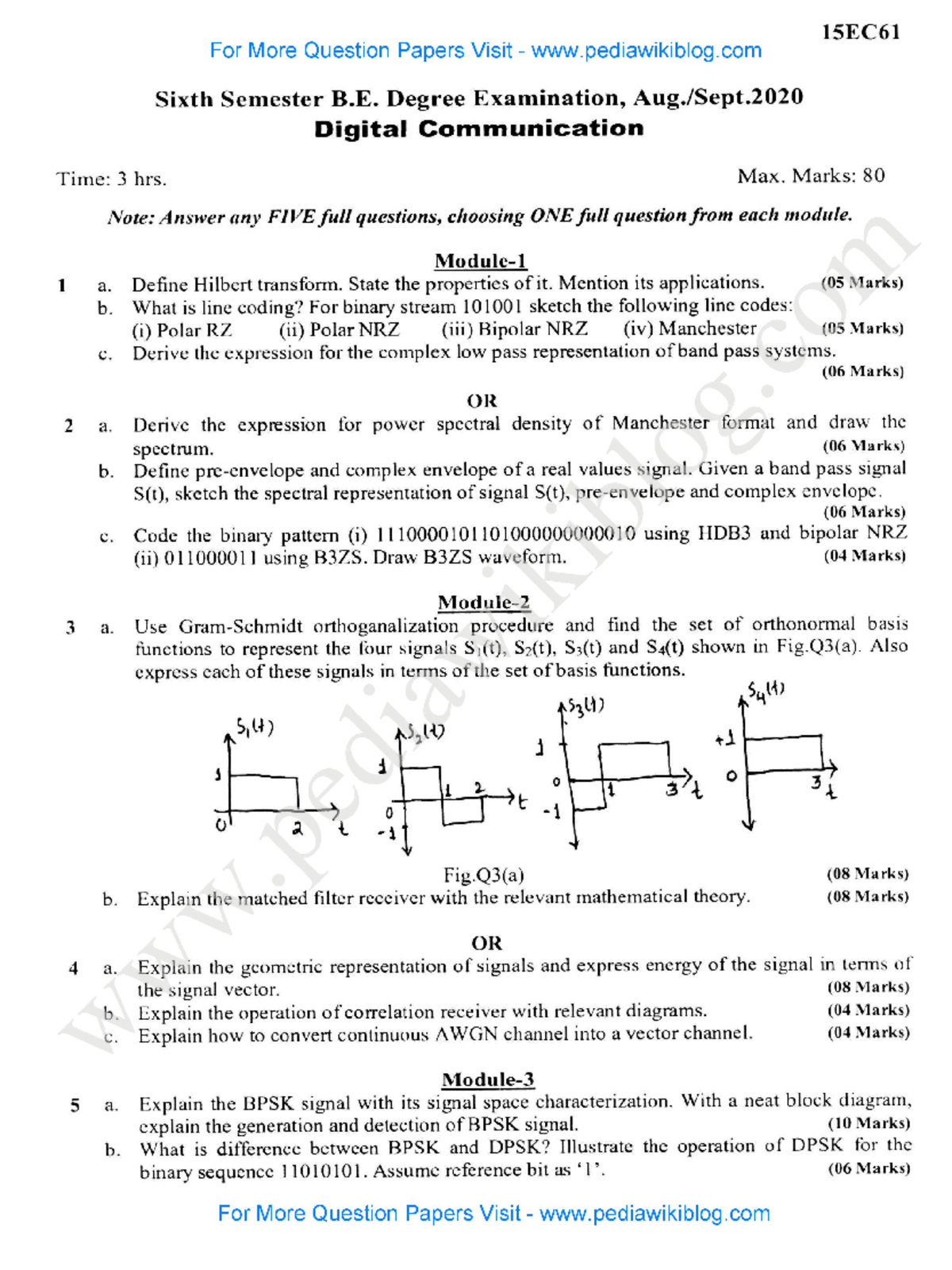VTU Previous Year Question Papers - USN lOECffE Sixth Semester B ...