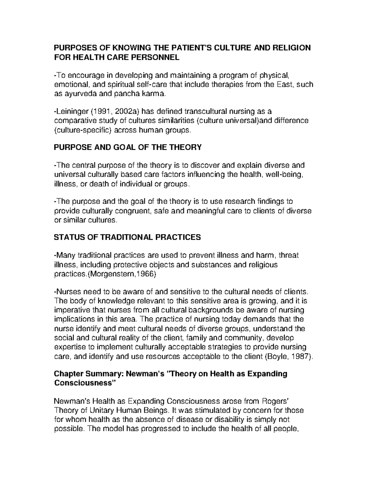 Purposes OF Knowing THE Patient - PURPOSES OF KNOWING THE PATIENT'S ...