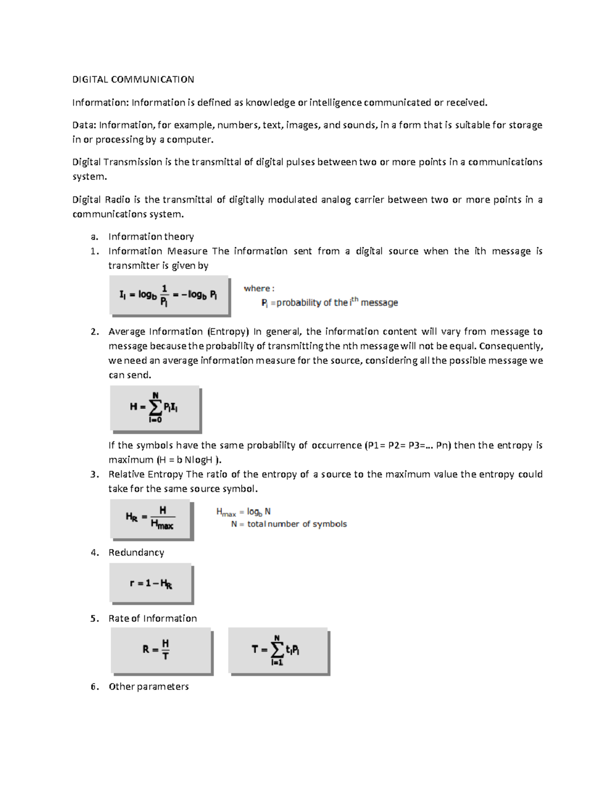 Digital Communication - DIGITAL COMMUNICATION Information: Information ...