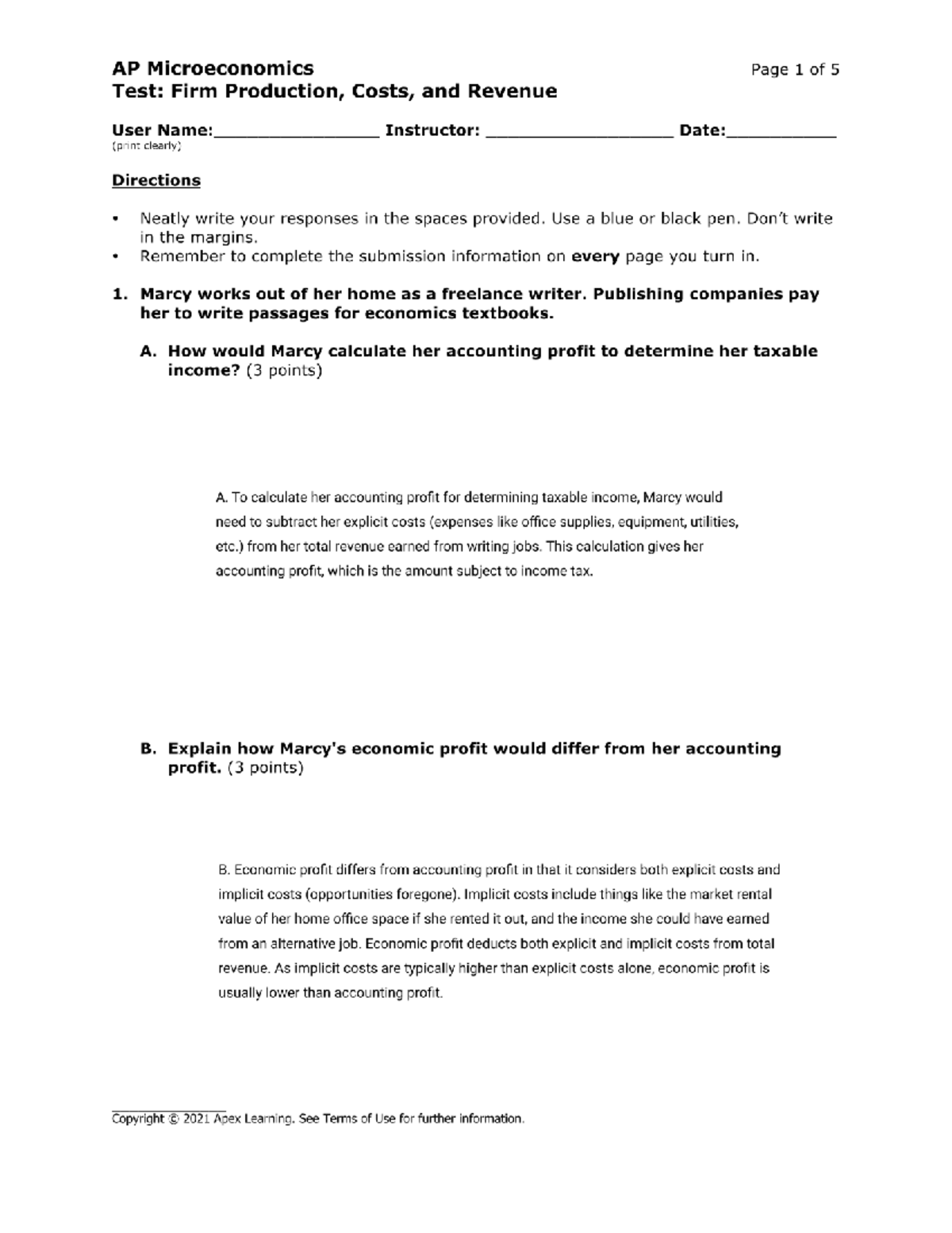 Microeconomics Test 4 - Studocu