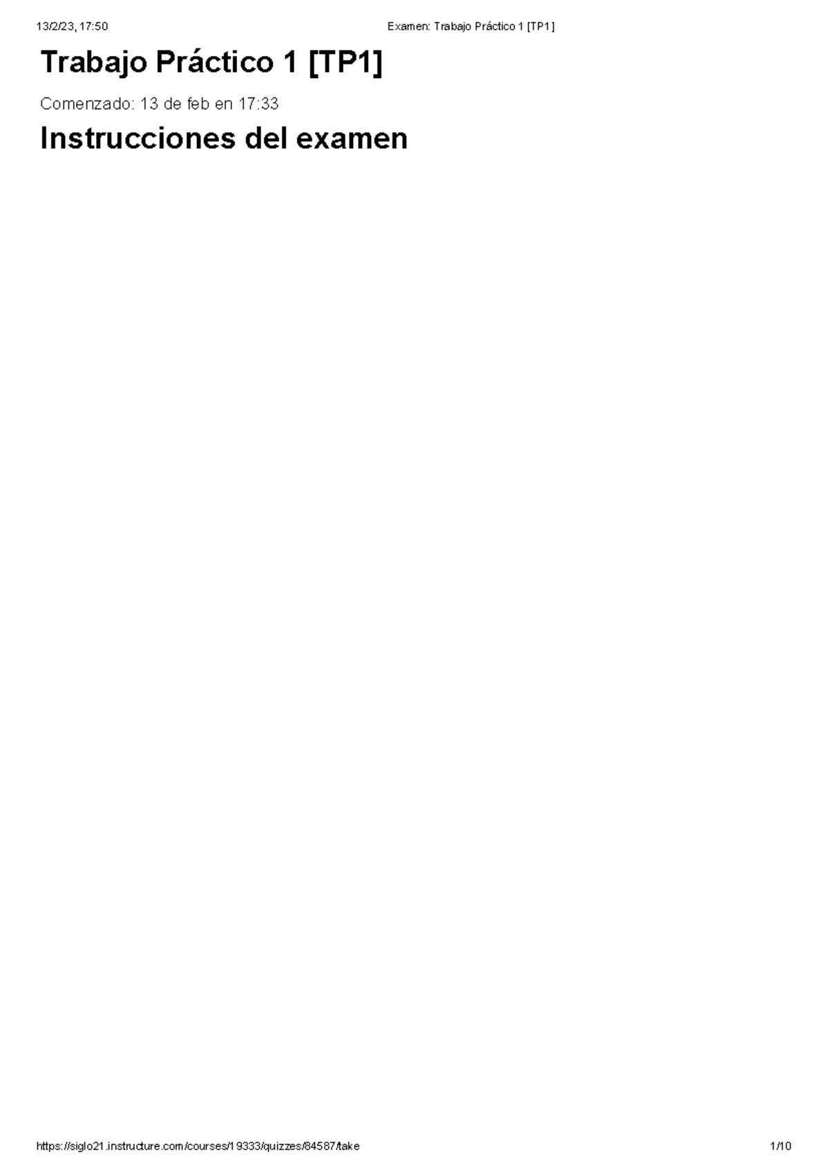 Examen Trabajo Práctico 1 [TP1] 80% - Trabajo Práctico 1 [TP1 ...