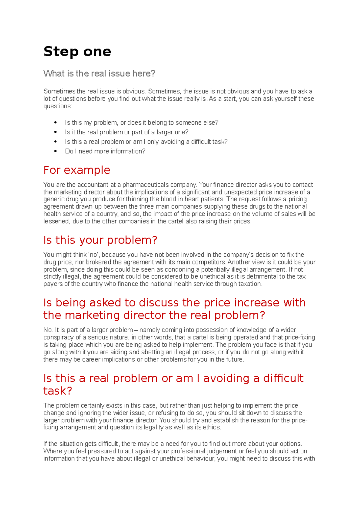 Framework - gytyu - Step one What is the real issue here? Sometimes the ...