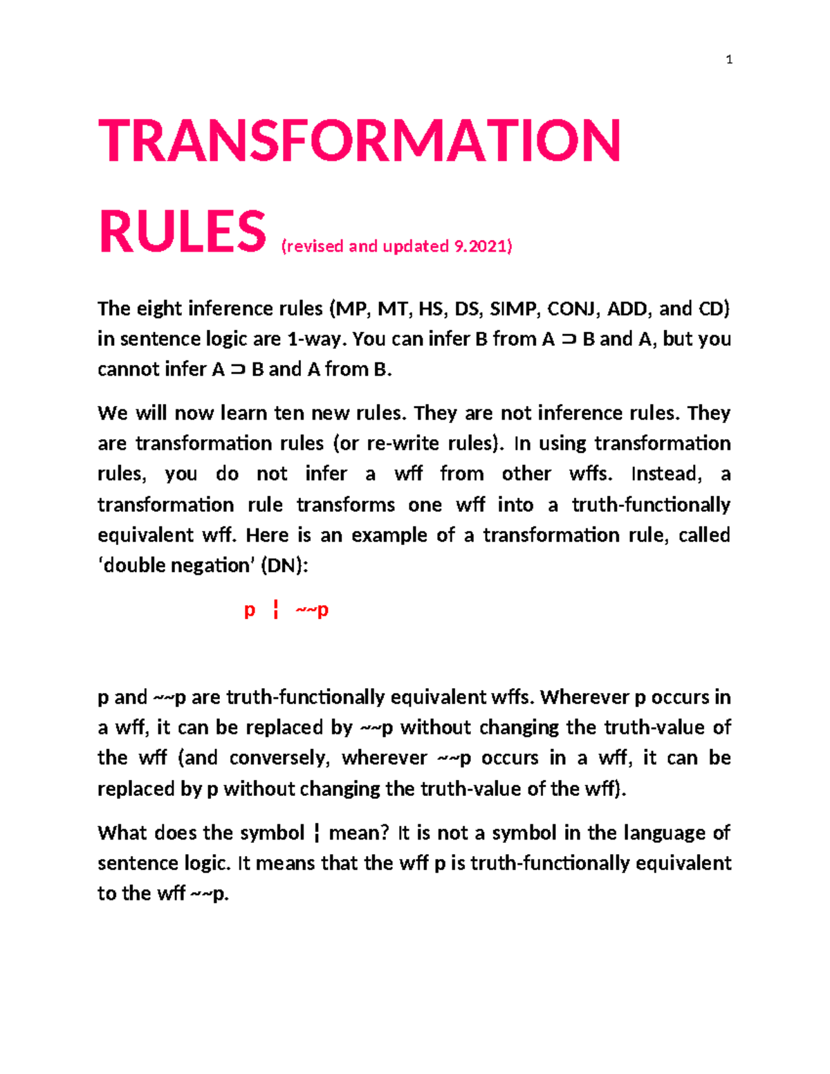 Transformation rules.9.2021-1 - TRANSFORMATION RULES (revised and ...