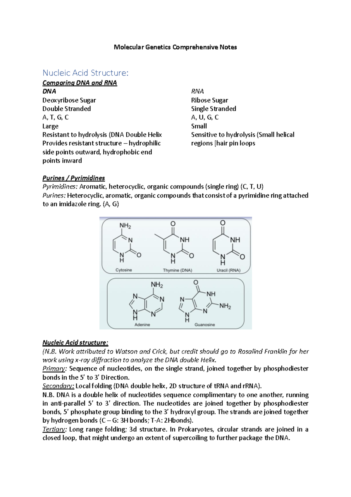 Molecular genetics - online version - Molecular Genetics Comprehensive ...