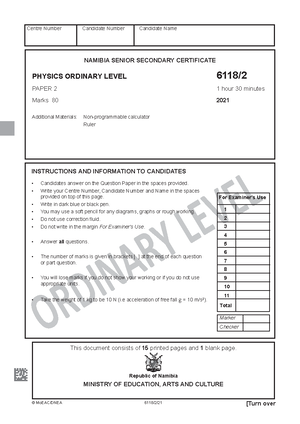Nssco - Physics Paper 1 6118-1 - First Proof 11 - 6118/1/ NAMIBIA ...