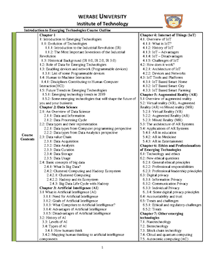 Introduction to Emerging Technologies Module - This module was prepared ...