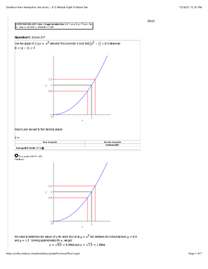 [Solved] Use the graph of f x 1 x below to find a number such that f x - Calculus I: Single ...
