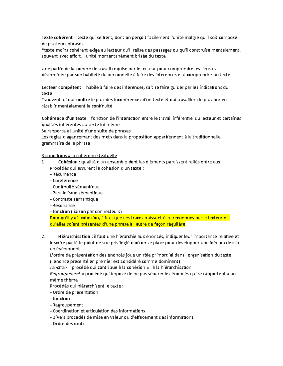 Texte 2 - La cohérence textuelle - Texte - Studocu