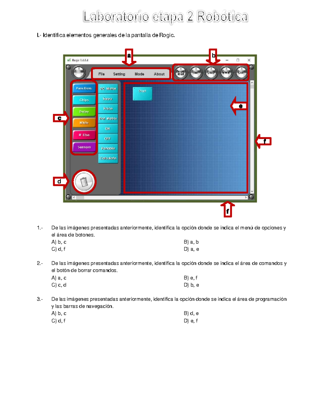 Laboratorio Etapa 2 Robotica - b d I. - Identifica elementos generales ...