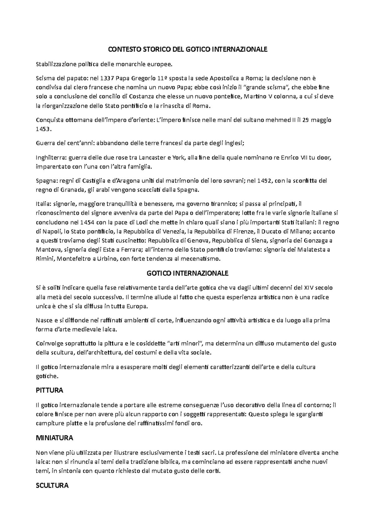 7 Gotico Internazionale - CONTESTO STORICO DEL GOTICO INTERNAZIONALE ...