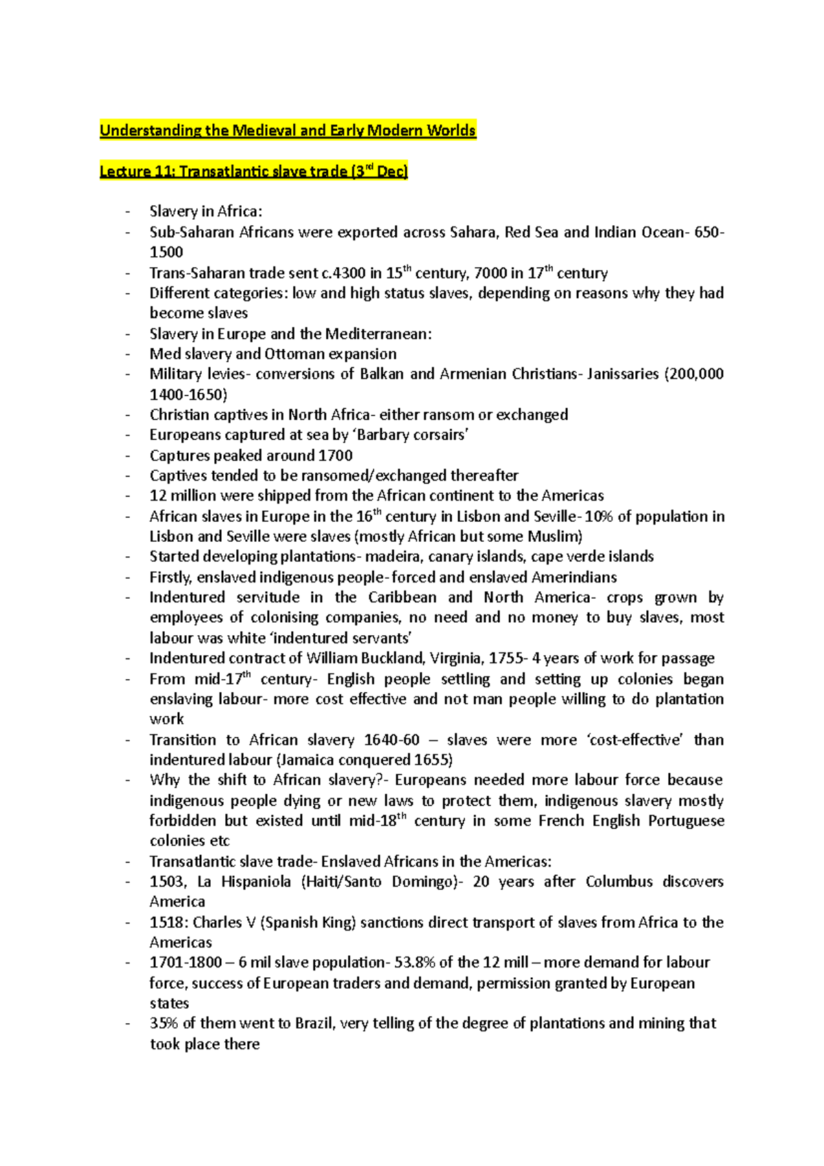 Medieval World Lecture 11 - Understanding the Medieval and Early Modern ...