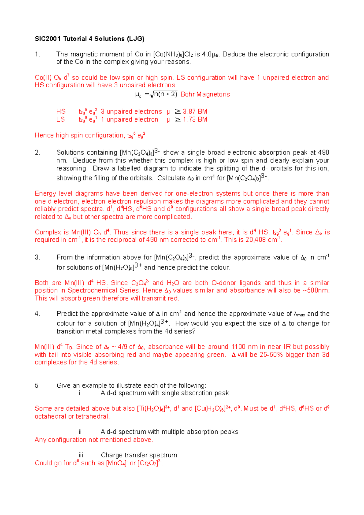 Tutorial 4 solutions - Nathan patmore 15/16 - SIC2001 Tutorial 4 ...