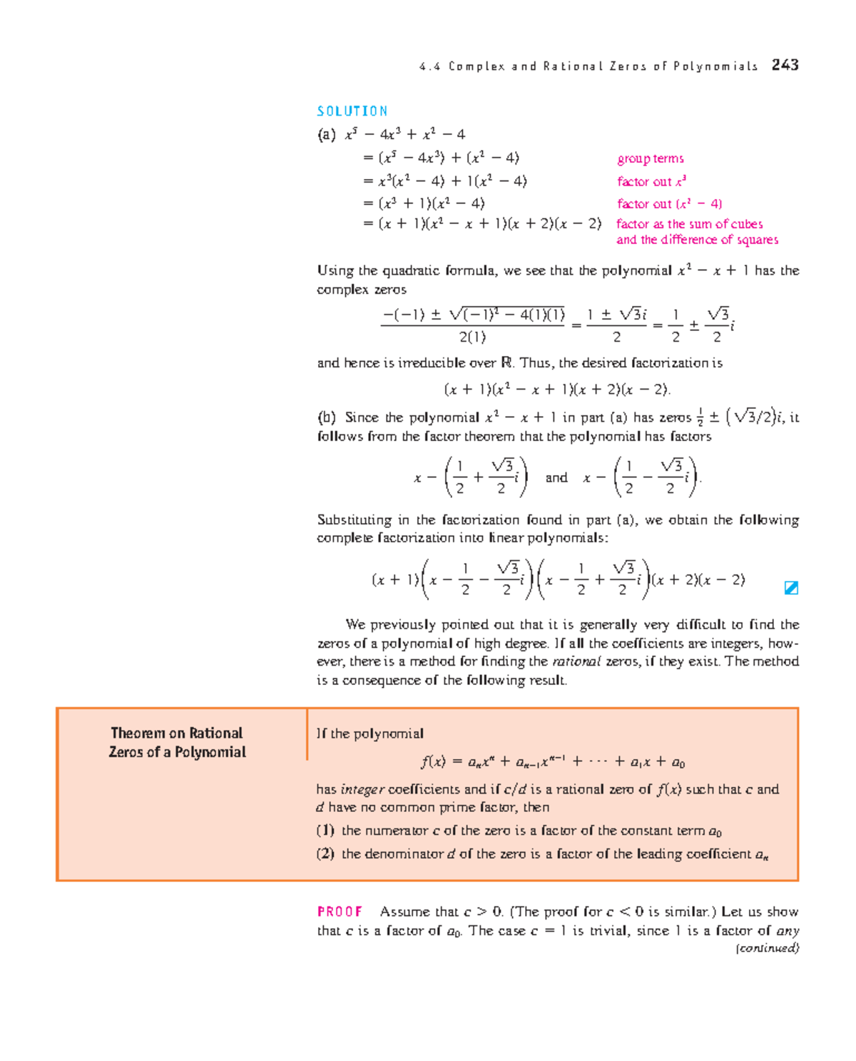 Algebra and Trigonometry with Analytic Geometry-27 - S O L U T I O N (a ...