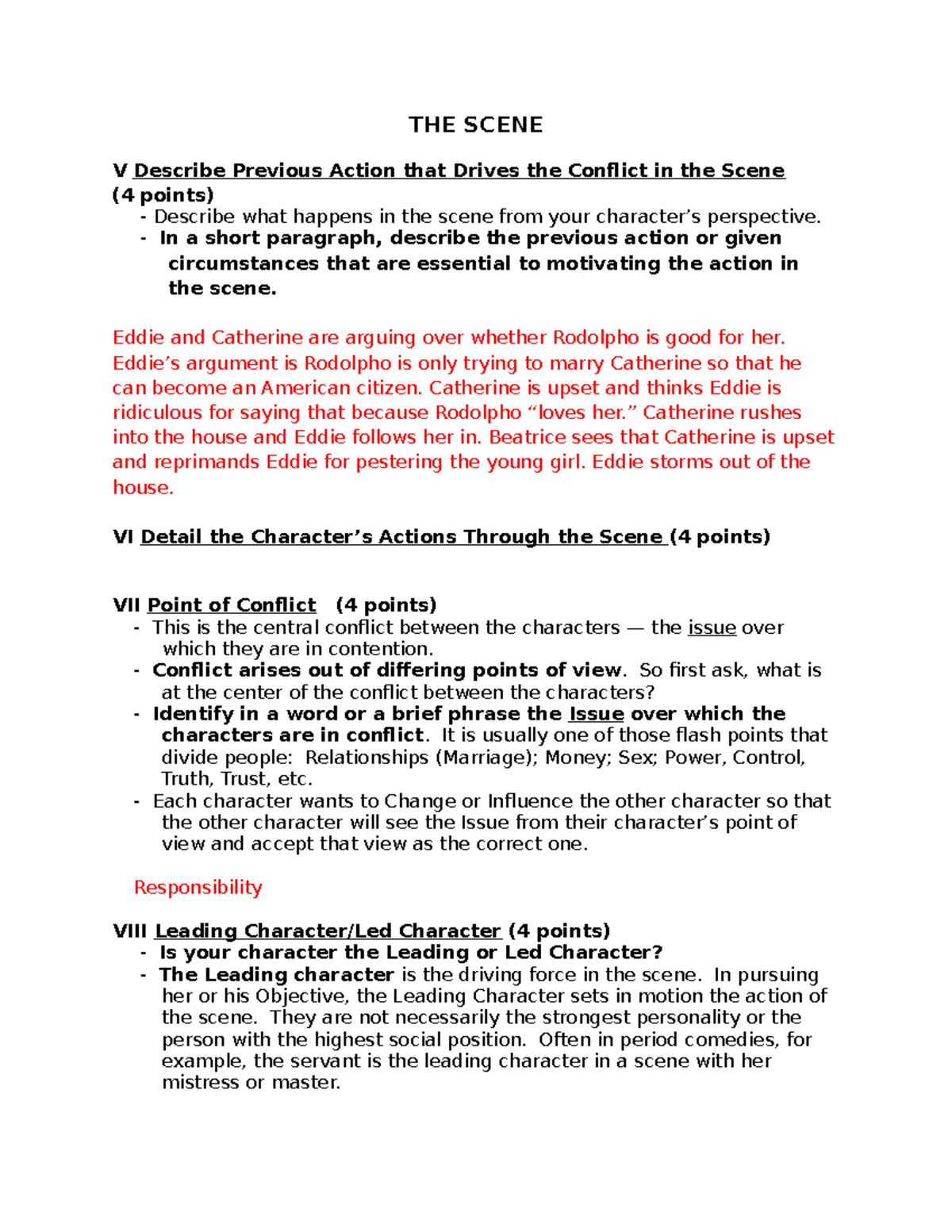 A View From The Bridge Scene Analysis - THE SCENE V Describe Previous ...