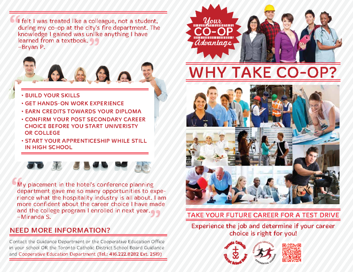 Why Take Co-op - Why you should take co-op - CO-OP Your Advantage WHY ...