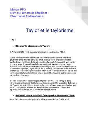 EVA Dossier “Entretien avec Michel Crozier” - Master PPG Nom et Prénom ...