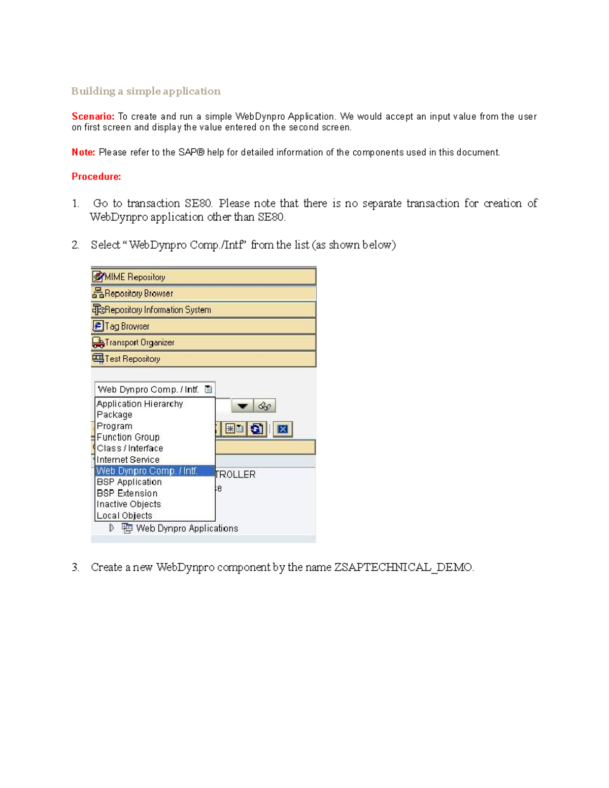 A Simple Application - Building a simple application Scenario:on first ...