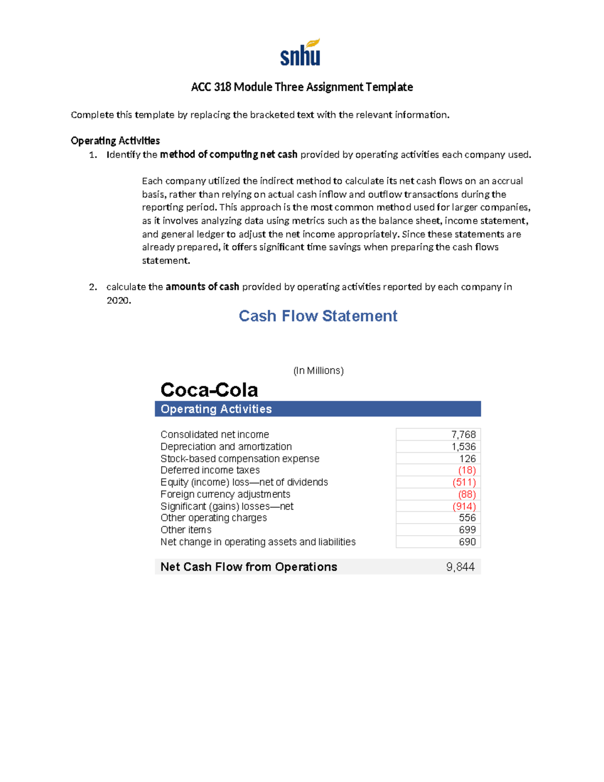 ACC 318 Module Three Assignment Nicole Blair - ACC 318 Module Three ...