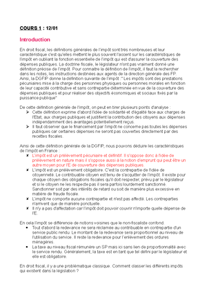 Introduction etude de la fiscalite - INTRODUCTION À L'ÉTUDE DE LA ...