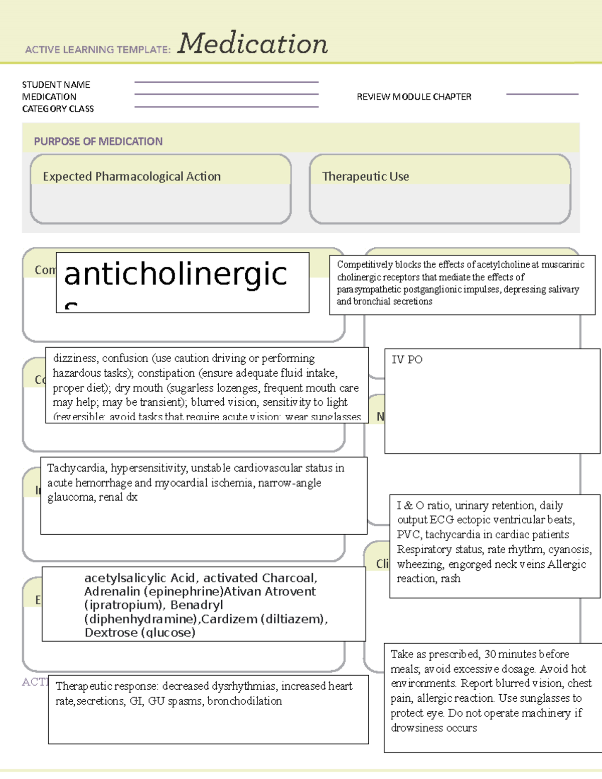 Atropine- drug information - ACTIVE LEARNING TEMPLATES THERAPEUTIC ...