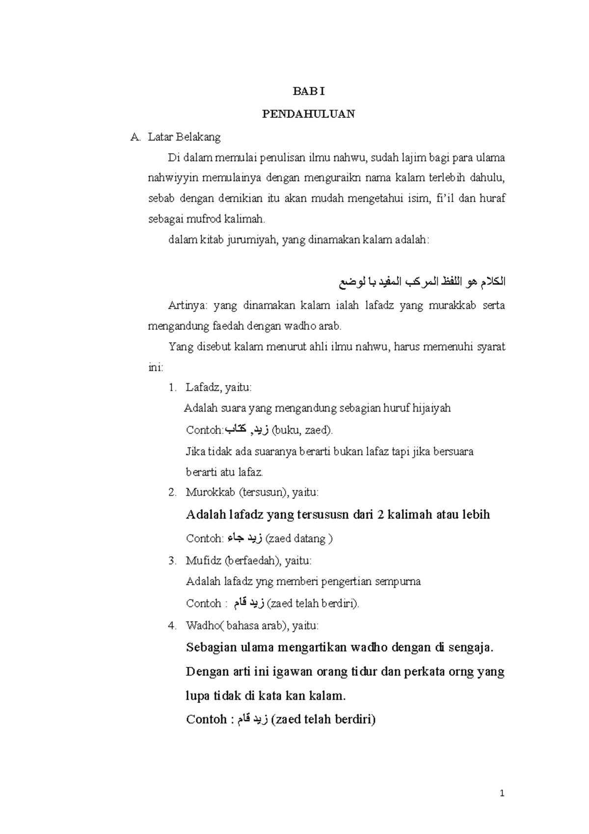 BAB I nahwu - BAB I PENDAHULUAN A. Latar Belakang Di dalam memulai ...