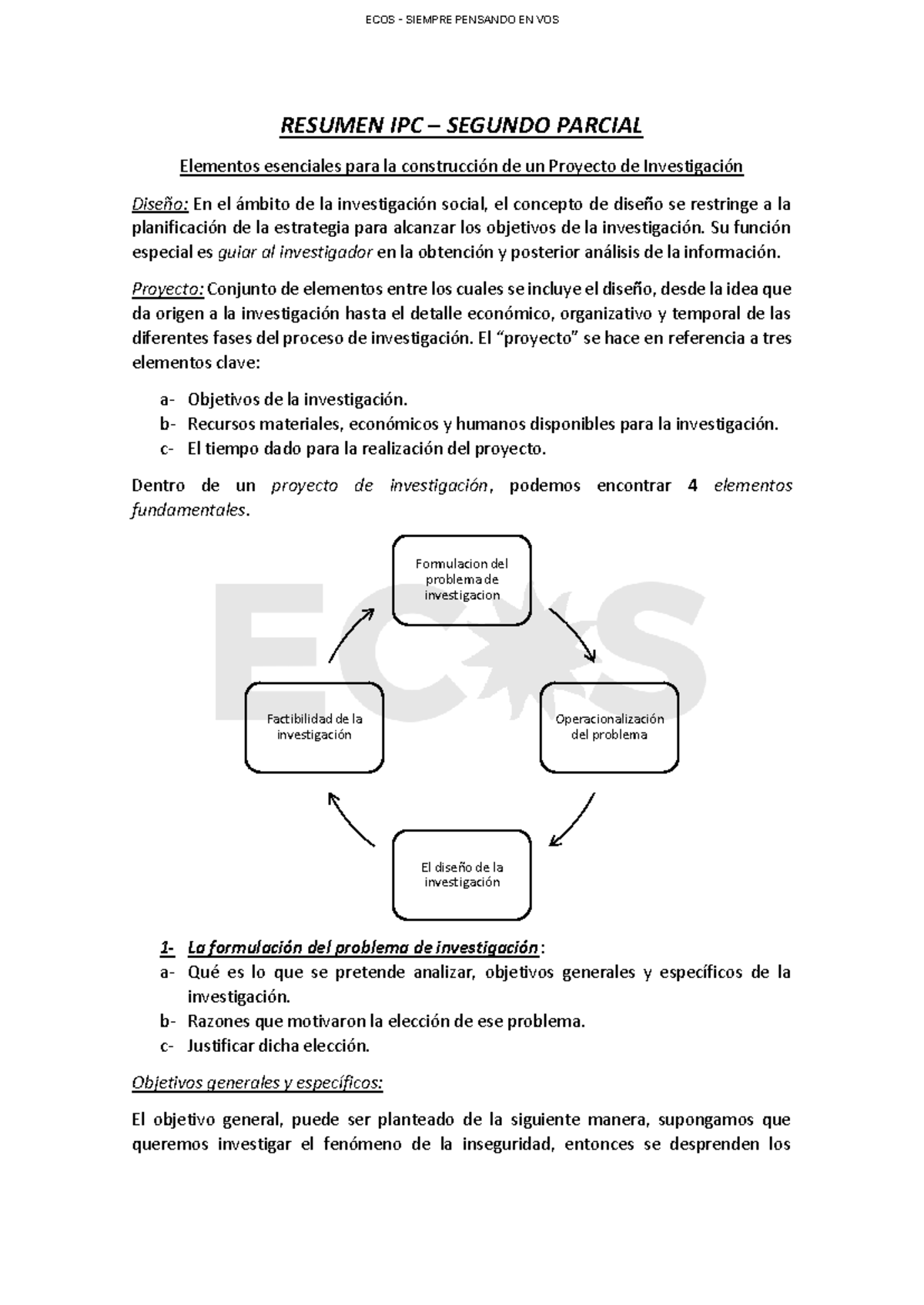 Resumen IPC Segundo parcial - RESUMEN IPC – SEGUNDO PARCIAL Elementos ...