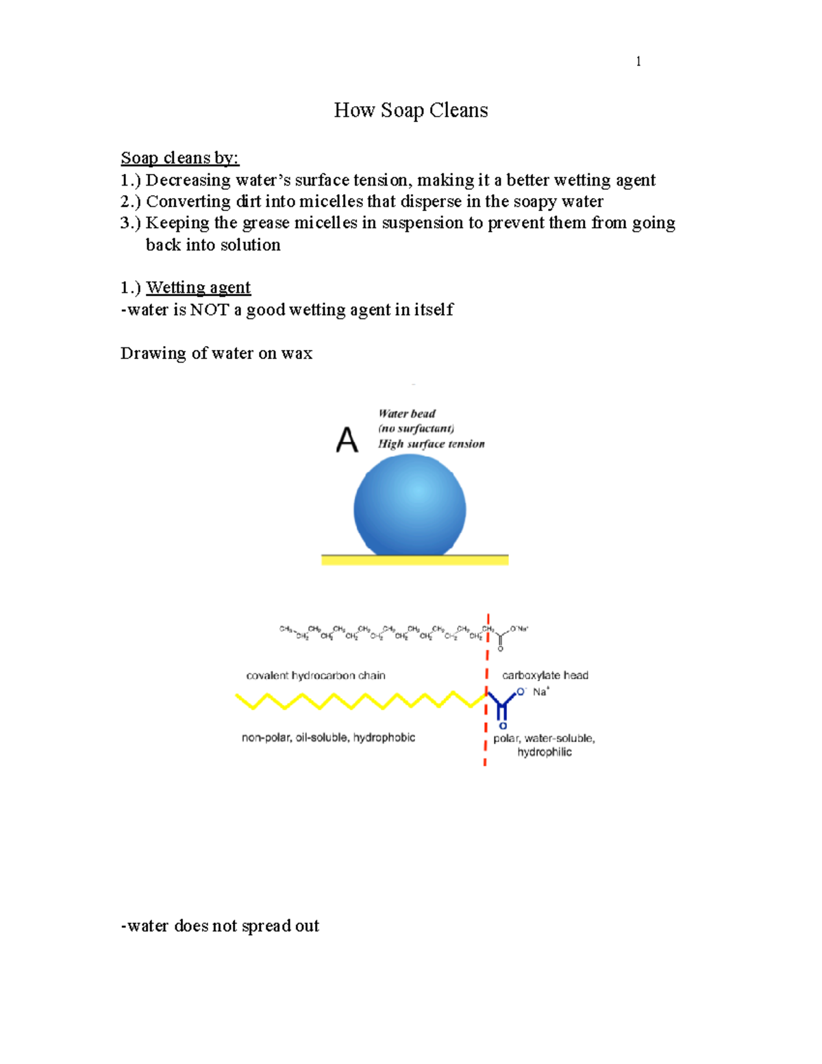 How Soap Cleans chap 23 - Chemistry problem - 1 How Soap Cleans Soap ...