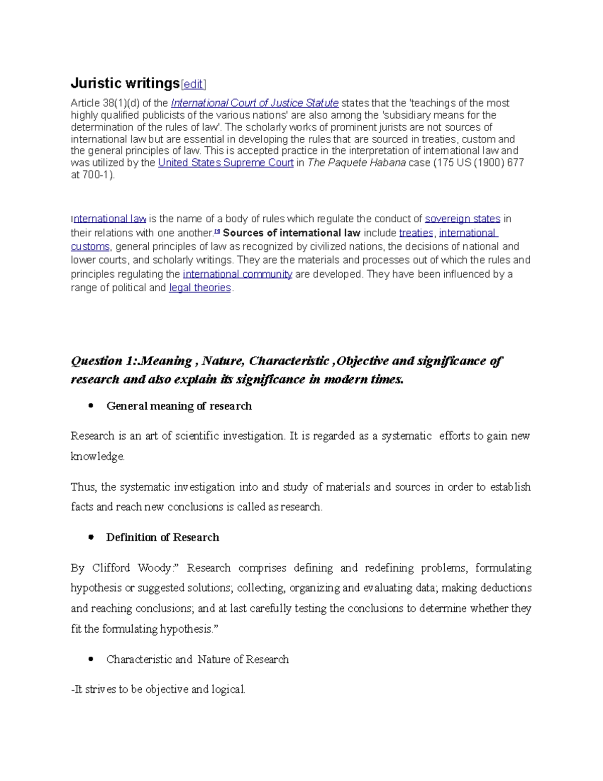 Juristic writings 11 - Juristic writings[edit] Article 38(1)(d) of the ...