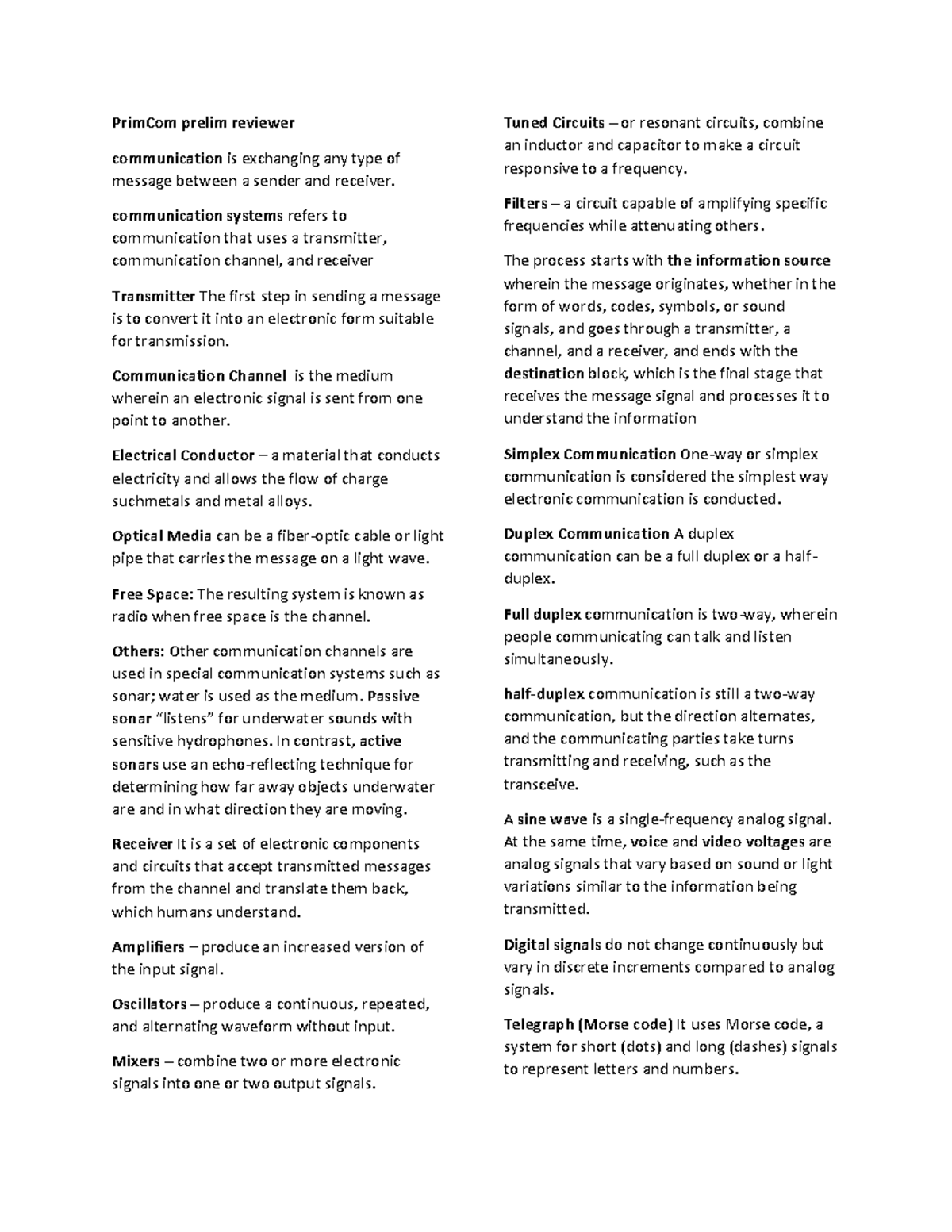 Prim Com review - PrimCom prelim reviewer communication is exchanging ...