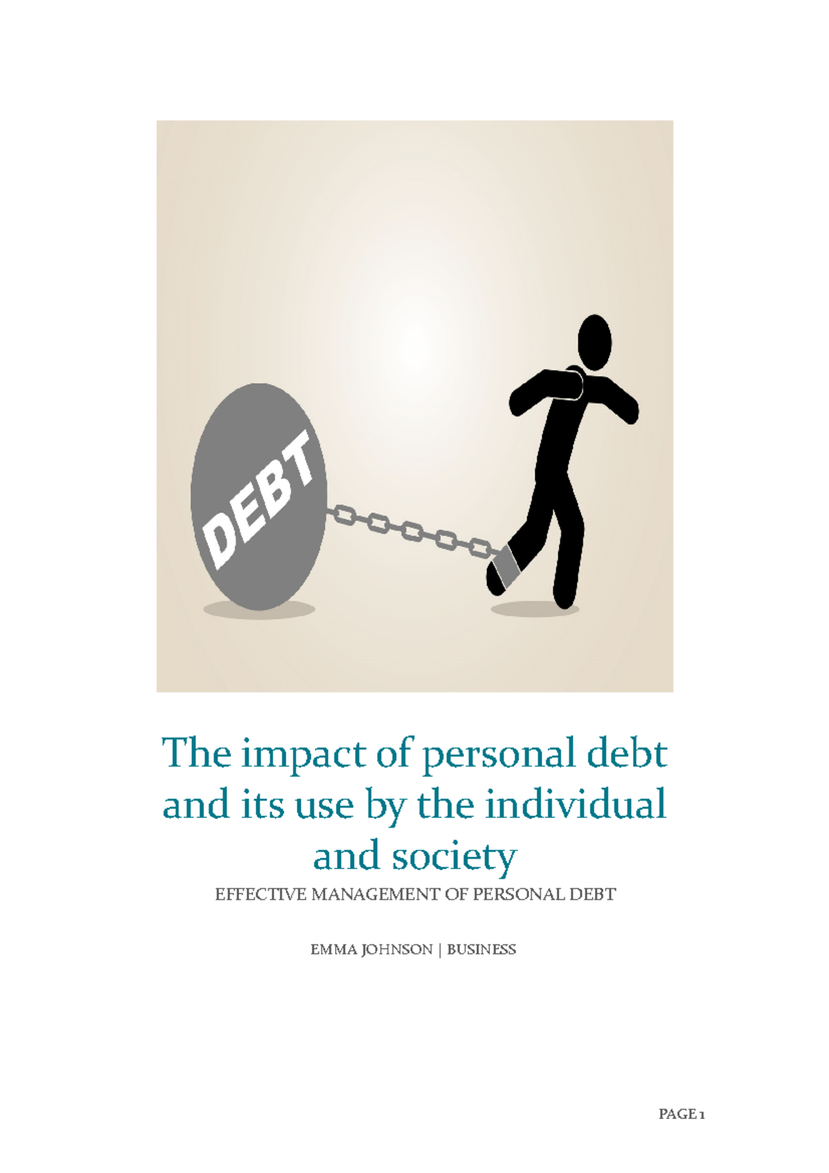 Assignment unit 31 2 copy 3 - The impact of personal debt and its use ...